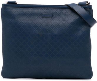 Gucci Hobo Bags - Diamante Leather Hilary Lux Crossbody - Gr. unisize - in Blau - f&uuml;r Damen