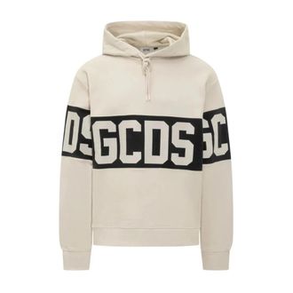 GCDS Band Logo Hoodie - - Sweatshirts & Hoodies - Herren - Beige - L