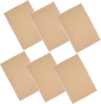 BESTOYARD 6 Stück Teiliges Platzset aus Hitzebeständigem Rutschfestem Jute Tischset in Einfacher Optik Waschbare Tischmatte für Küche Esszimmer und Dekorative T