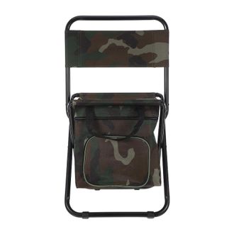 BESTONZON Faltbarer Outdoor-klappstuhl mit Rückenlehne und Integriertem Kühler Leichter Campinghocker mit Atmungsaktivem Sitz Stabilem Gestell und Großer Kühler