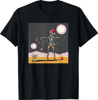 Star Wars Grogu IG-11 Droid Holiday Tatooine Christmas Tree T-Shirt