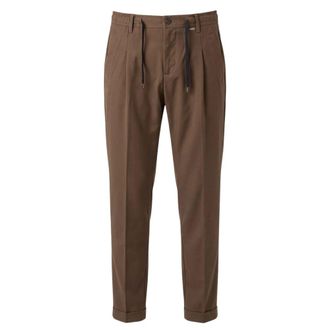 Baldinini Pantalon chino &agrave; plis - Homme - Pantalons - Brun - Taille: 2XL