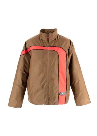 SUPREME Orange Stripe Puffer Coat Size M