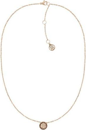 Tommy Hilfiger Jewelry Collier avec Pendentif pour Femme en Or Rose Clair avec Cristaux - 2780579