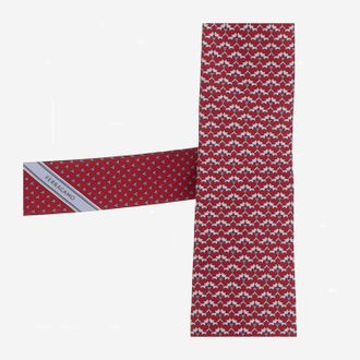 Ferragamo Mens Tie Silk Red Ties & Bow