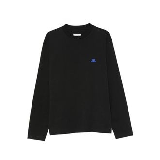 Jil Sander Langarmshirt mit Rundhalsausschnitt - - Tops - Herren - Schwarzk - M
