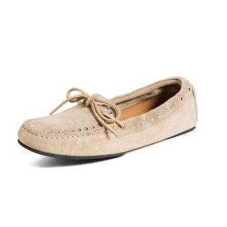 Alohas Alohas, Femme, Chaussures, Beige, Taille: 36 EU Calla Mocassins &agrave; clous en daim