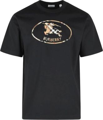 Burberry Homme, Tops, Noir, Taille: 2XL Seth T-Shirt