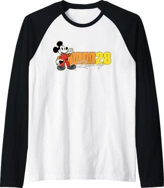 Disney MM28 Racing Mickey Mouse Race Car Driver Logo Raglan