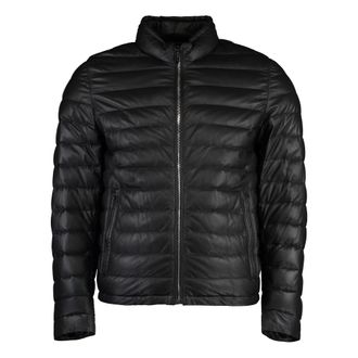 Moorer Homme, Vestes, Noir, Taille: M Veste Rembourrée en Cuir avec Duvet dOie