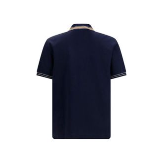 Ferragamo Mens Blue Cotton Polo Shirt