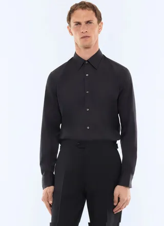 Fursac Chemise en twill de coton - Taille 37 - Homme