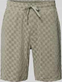 Lindbergh Regular Fit Shorts mit Label-Patch