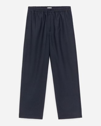 Arket Lockere Hose Aus Wollmischung -Blau