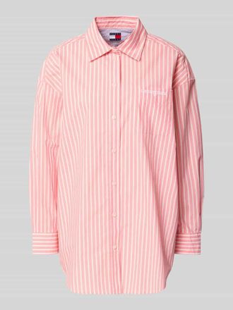 Tommy Jeans Oversized Hemdbluse aus Baumwoll-Mix