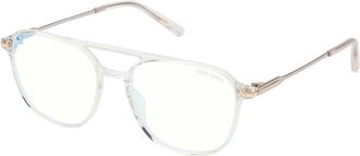 Tom Ford Blau Block Brillengestell - - Accessories - unisex - Grau - 54 MM
