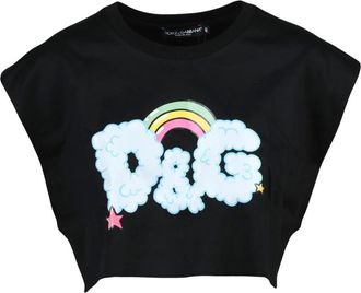 Dolce & Gabbana Femme, Tops, Noir, Taille: 44 FR T-shirts
