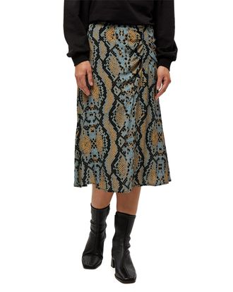 Minus Womens,Alyx Skirt, 9335 Misty blue snake print,8