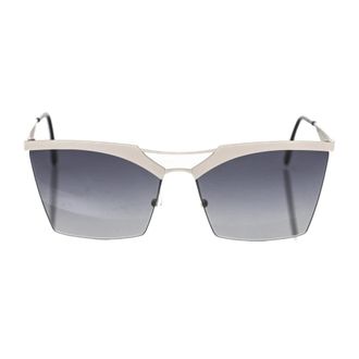 Frankie Morello Silberne Metallic Clubmaster Sonnenbrille - - Accessories - Damen - Grau - ONE SIZE