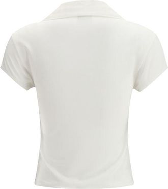 Courr&egrave;ges Womens White Cotton Polo Shirt