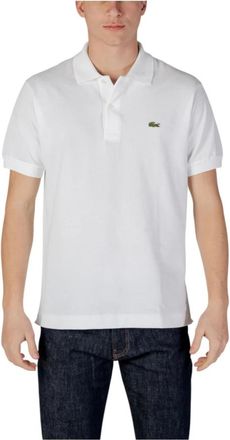 Lacoste Homme, Tops, Blanc, Taille: XL Polo en coton avec fermeture boutonn&eacute;e