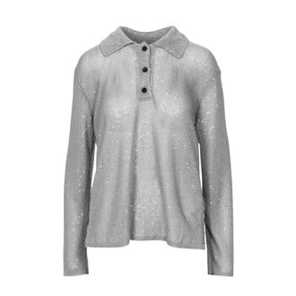 Msgm Grauer Paillettenpullover - - Blouses & Shirts - Damen - Grau - L
