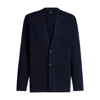 Kiton Homme, Vestes, Bleu, Taille: L Veste D&eacute;contract&eacute;e en Coton