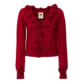Farm Rio V-Ausschnitt Strickware - - Knitwear - Damen - Rot - S