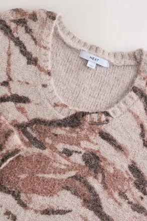 Next Strickpullover Pullover mit Wolle und U-Ausschnitt (1-tlg)