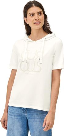 Cecil Damen 3227079 Kapuzenshirt Mit Wording, Vanilla White, S EU
