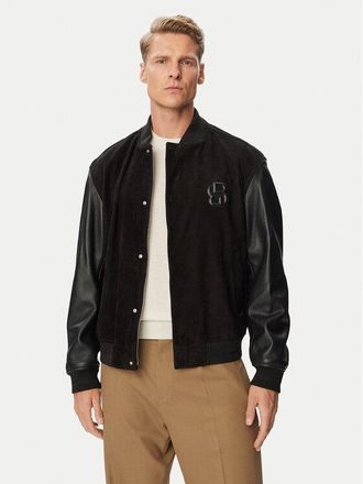 HUGO BOSS Lederjacke C-Mileon 50564584 Schwarz Regular Fit