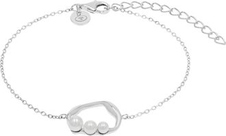 Tom Tailor Tom Tailor Armband mit Anh&auml;nger f&uuml;r Damen, Sterling Silber 925, mit S&uuml;&szlig;wasserzuchtperle, 16+4 cm, silber, Geschenkidee, Armschmuck, Damenschmuck, 2100