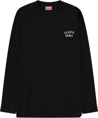 Kenzo Homme, Tops, Noir, Taille: 2XL Boke Heart Relax T-shirt &agrave; manches longues