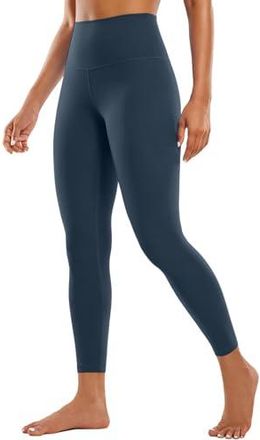 Generic Pantalon de yoga taille haute pour femme, sans poches, legging dentraînement et de course pour fille, pantalon de sport de plein air, bleu marine, 3XL