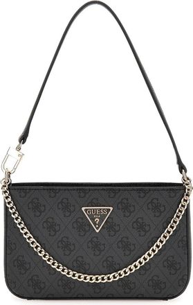 Guess Noelle II Mini Top Zip Shoulder Bag Coal Logo