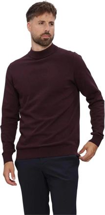 Saint Steve Ben Mock Neck Pullover - - Knitwear - Herren - Rot - S