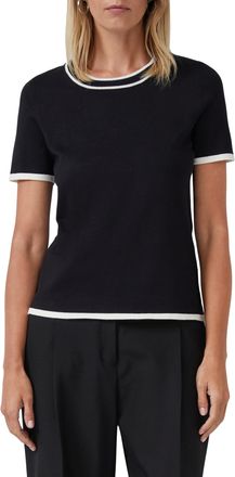 s.Oliver Kurz&auml;rmeliger Strickpullover mit Kontrastdetails