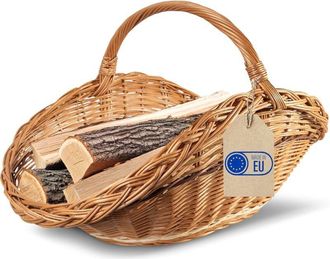 Creative Home Panier Chemin&eacute;e Bois B&ucirc;ches en Osier 67 x 41 x 43 cm