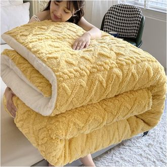 Generic Flauschige Kaschmir Steppdecken Dicke Steppdecke Winter Bunte Dicke Steppdecke 155x220 Bunt Winter Steppdecke 135x200 Dicke Warme Bettdecke F&uuml;r Herbst