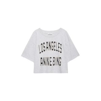 Anine Bing Femme, Tops, Gris, Taille: 40 FR Johnny Cropped Tee