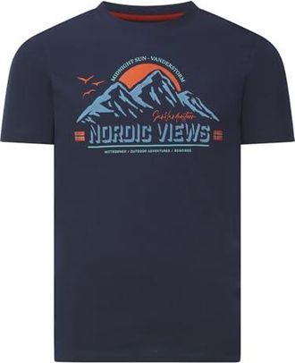 Jan Vanderstorm Homme T-Shirt Svenbor Bleu Fonc&eacute;, 56/58