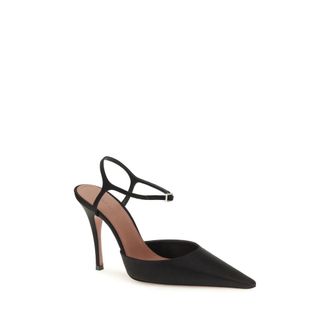Amina Muaddi Carolyn Pump - Black