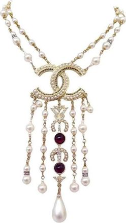 Chanel Halskette - NEUE CHANEL MULTI-STRANG PERLEN-HALSKETTE - Gr. unisize - in Gold - f&uuml;r Damen