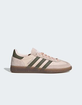 adidas Originals Handball Spezial - Sneaker in Rosa und Khaki-Silber