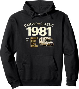 Generic Camper Classic 1981 Built for The Road Pullover Hoodie
