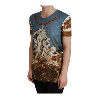 Dolce & Gabbana Barock Cherubs Print T-Shirt - - Tops - Damen - Mehrfarbig - 2XS