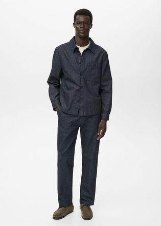 Mango Straight-Fit-Jeans mit dunkler Waschung blau - Herren - 40 - MANGO MAN