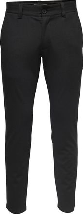 Only & Sons Herren Chino Hose ONSMARK - Slim Fit - Schwarz Grau Blau Gr&uuml;n, Gr&ouml;&szlig;e:38W / 34L, Farbe:Black 22010209
