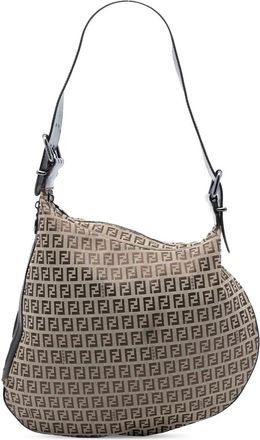 Fendi Hobo Bags - Zucchino Canvas Oyster Hobo - Gr. unisize - in Braun - f&uuml;r Damen