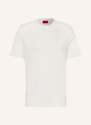 HUGO BOSS Hugo T-Shirt Dulerostee Mit Leinen weiss